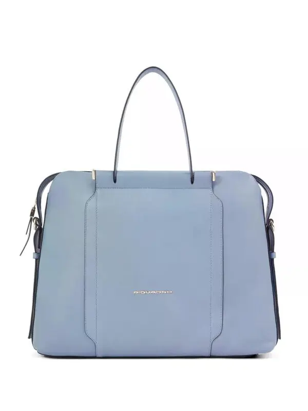 PIQUADRO Leather Laptop Bag - Blue