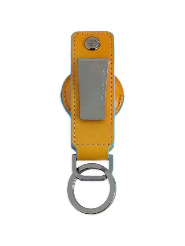 PIQUADRO Airtag Leather Keyring - Neutrals