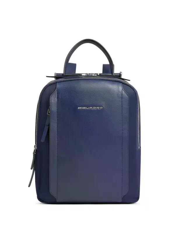 PIQUADRO Panelled Backpack - Blue