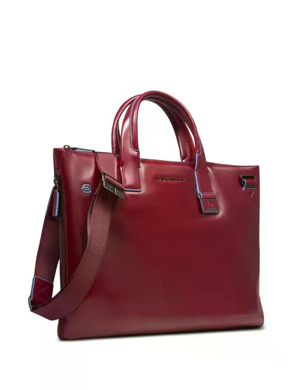PIQUADRO Leather Laptop Bag - Red