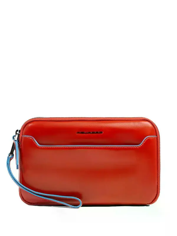 PIQUADRO Leather Wristlet - Orange