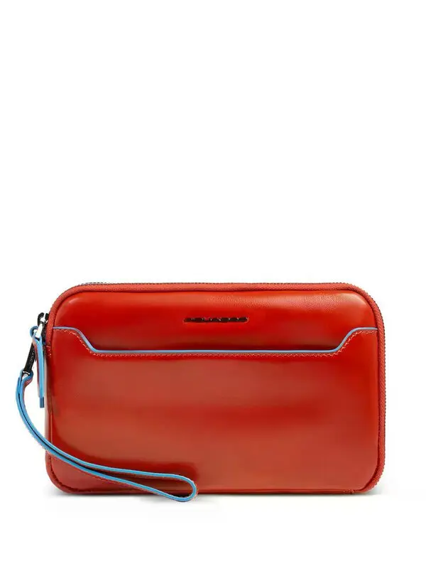 PIQUADRO Leather Wristlet - Orange