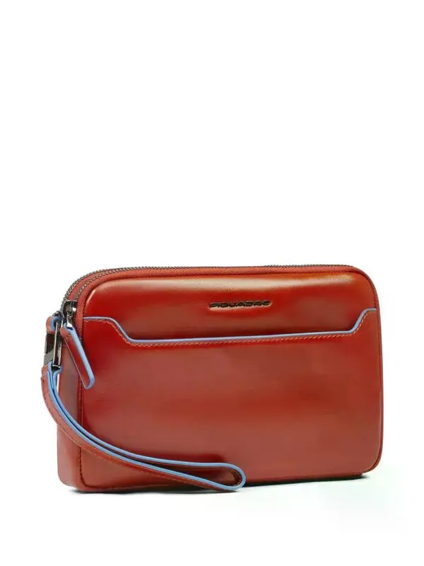 PIQUADRO Leather Wristlet - Orange
