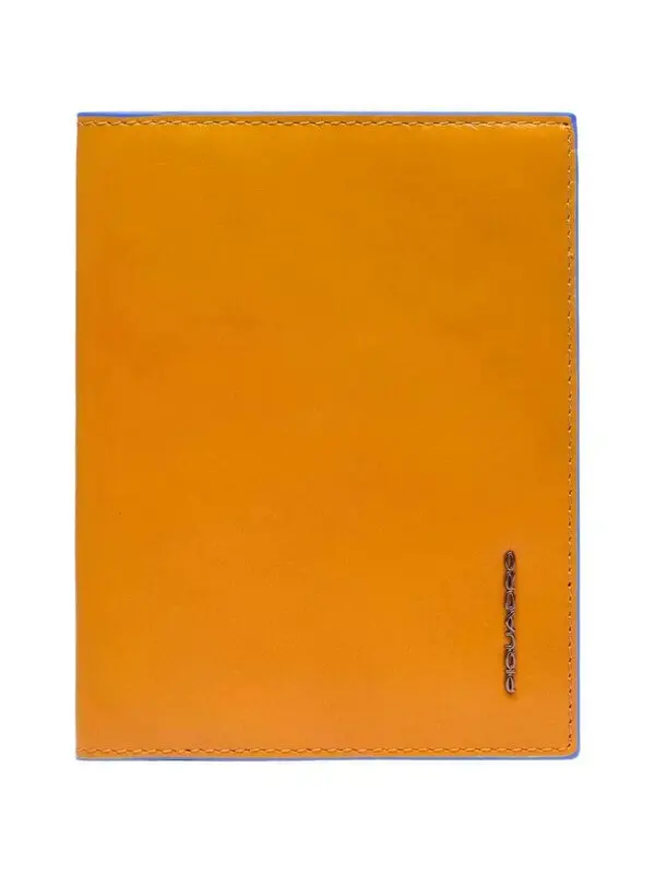 PIQUADRO Leather Passport Holder - Orange