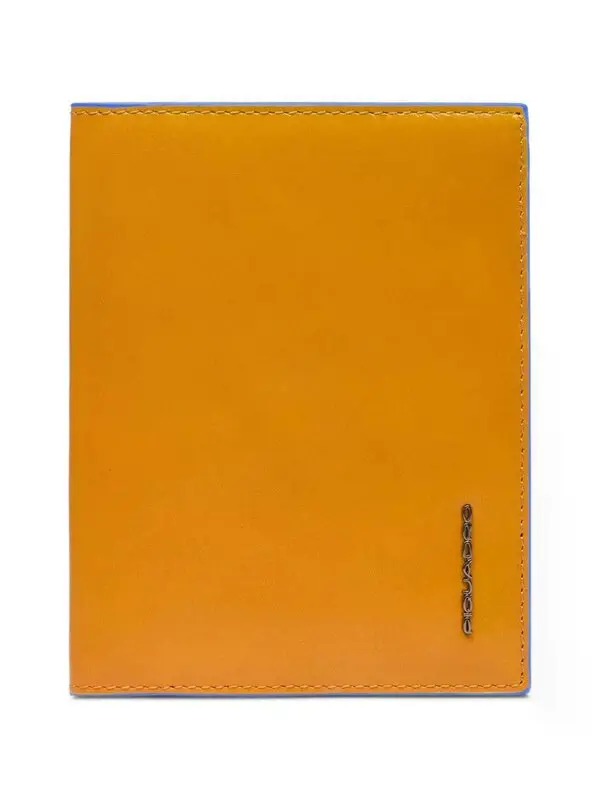 PIQUADRO Leather Passport Holder - Orange