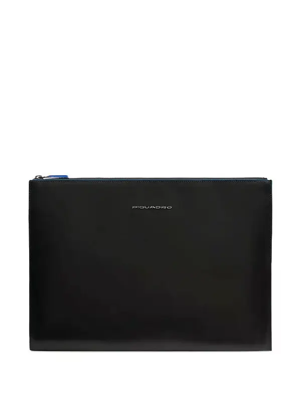 PIQUADRO Leather Clutch - Black