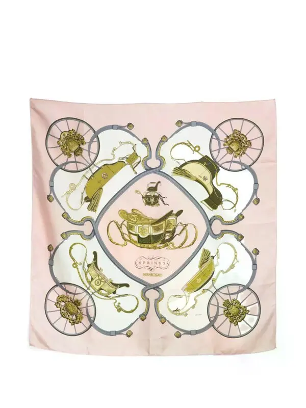 Hermès 1981 Springs Silk Scarf - Pink