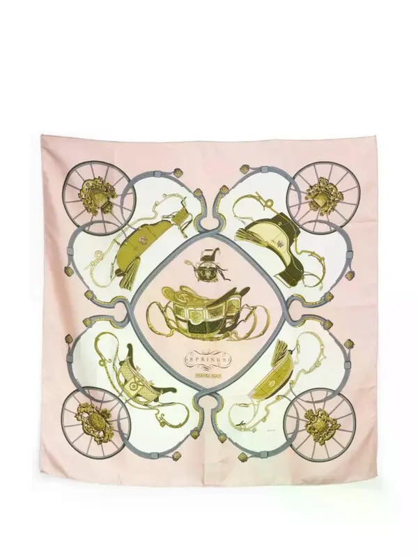 Hermès 1981 Springs Silk Scarf - Pink
