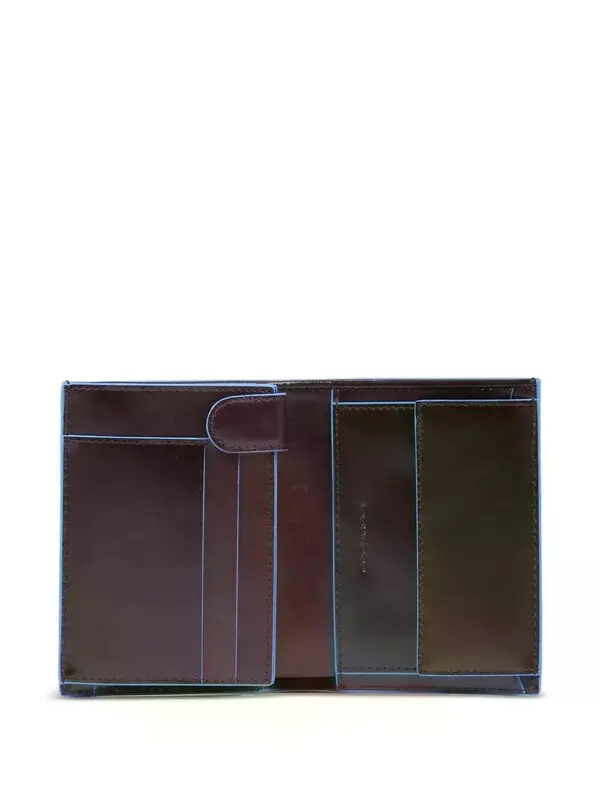 PIQUADRO Vertical Trifold Leather Wallet