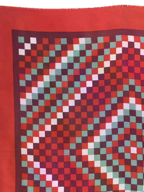 Saint Laurent 1990s Geometric-print Silk Scarf