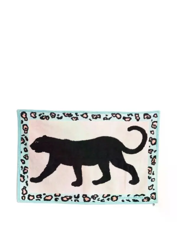 Hermès 1970s Black Panther Cotton Beach Towel - Pink
