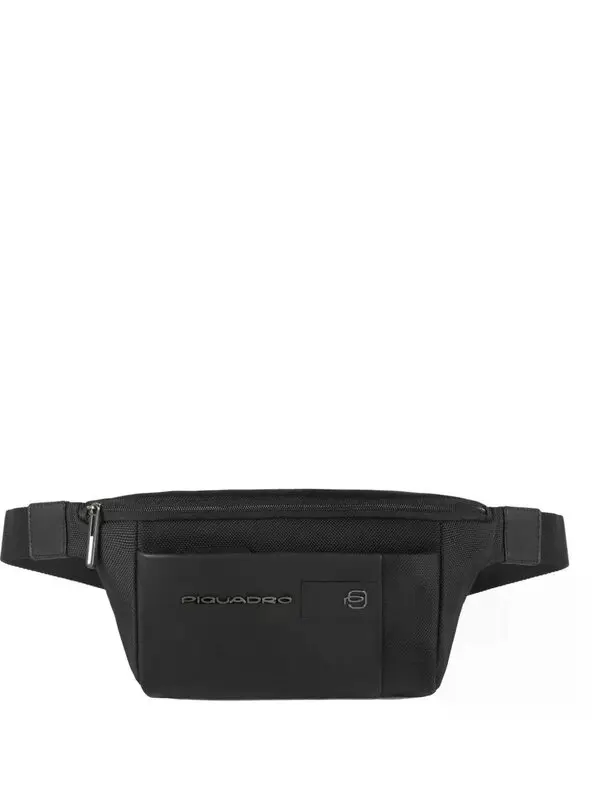 PIQUADRO Leather Belt Bag - Black