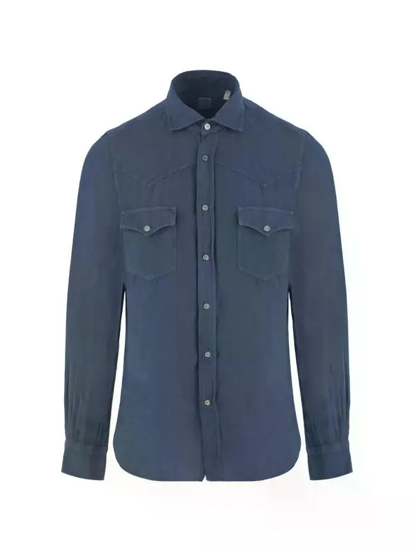 FINAMORE 1925 Buttoned Shirt - Blue