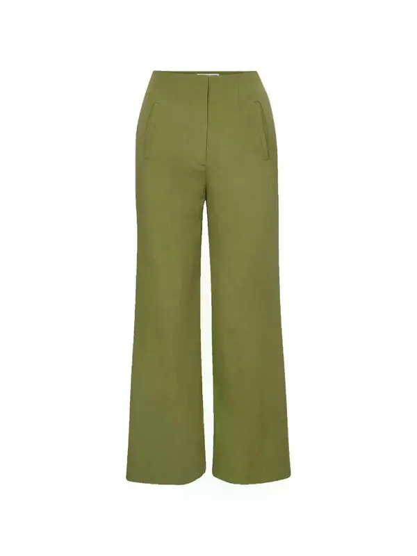 Veronica Beard Dova Wide-leg Trousers - Green