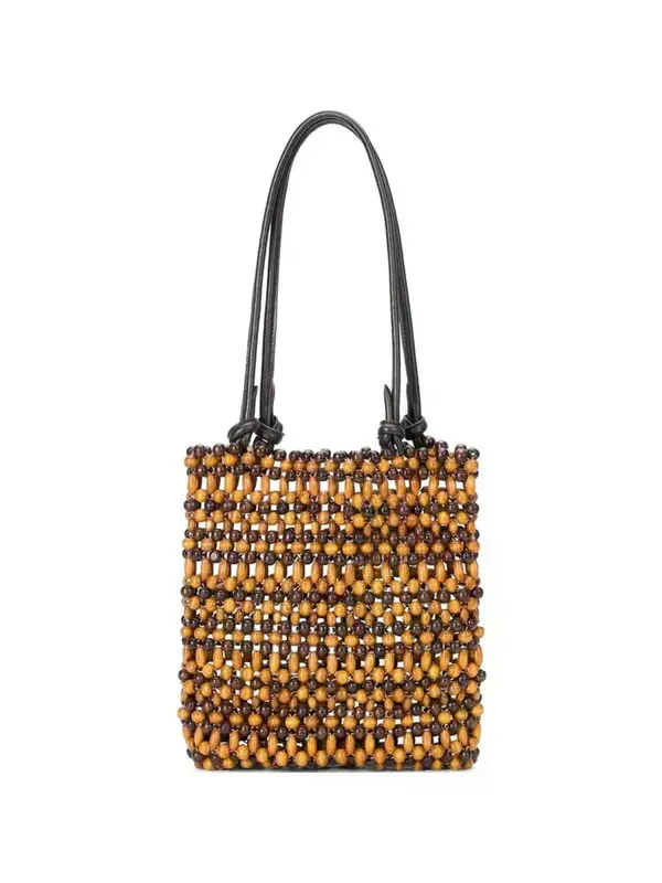 Staud Mini Beaded Tote Bag - Neutrals