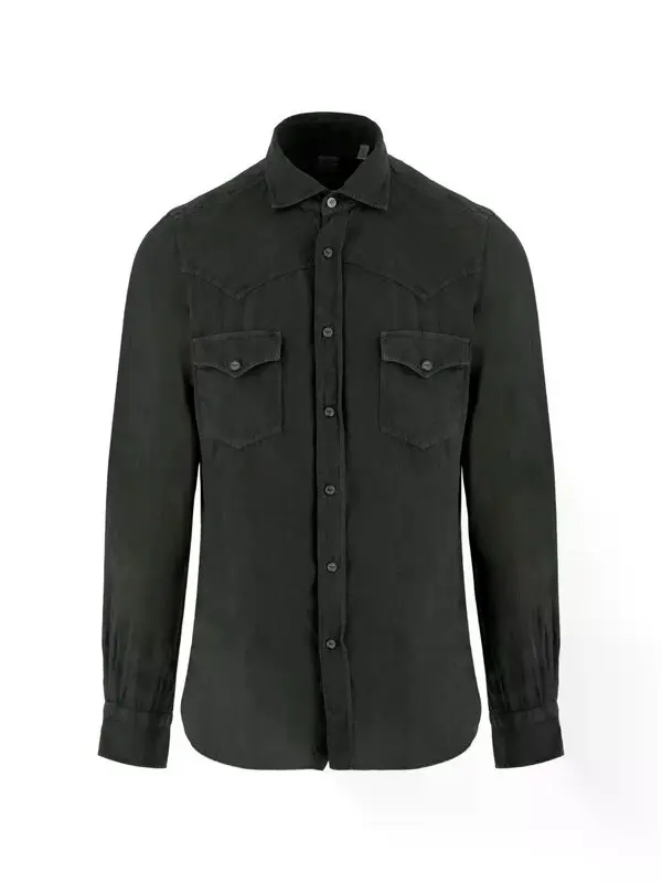 FINAMORE 1925 Flap-pocket Shirt - Grey