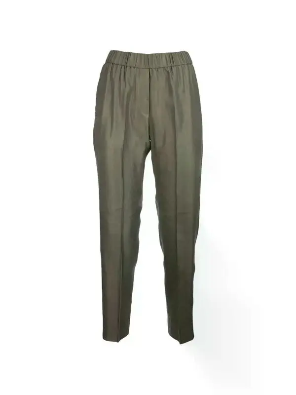 Peserico Elasticated Tapered Trousers - Green