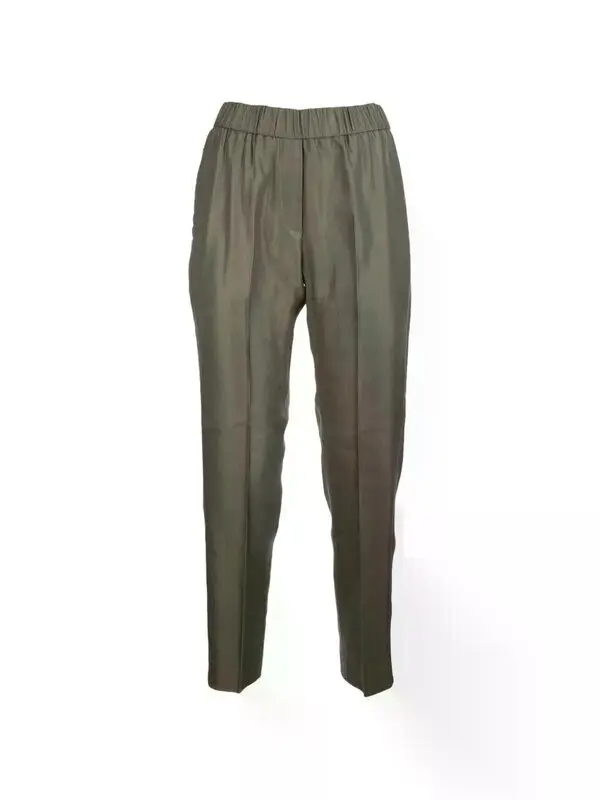 Peserico Elasticated Tapered Trousers - Green