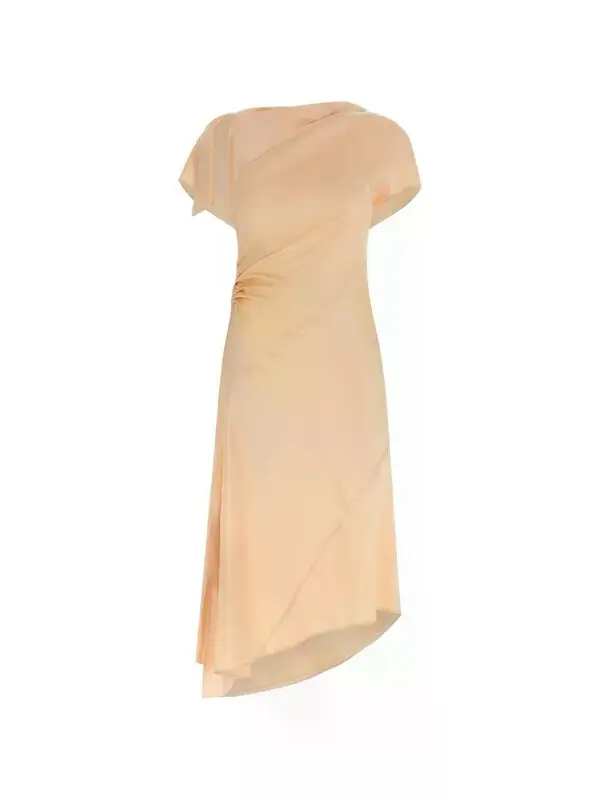 Victoria Beckham Twist-detail Asymmetric Dress - Neutrals