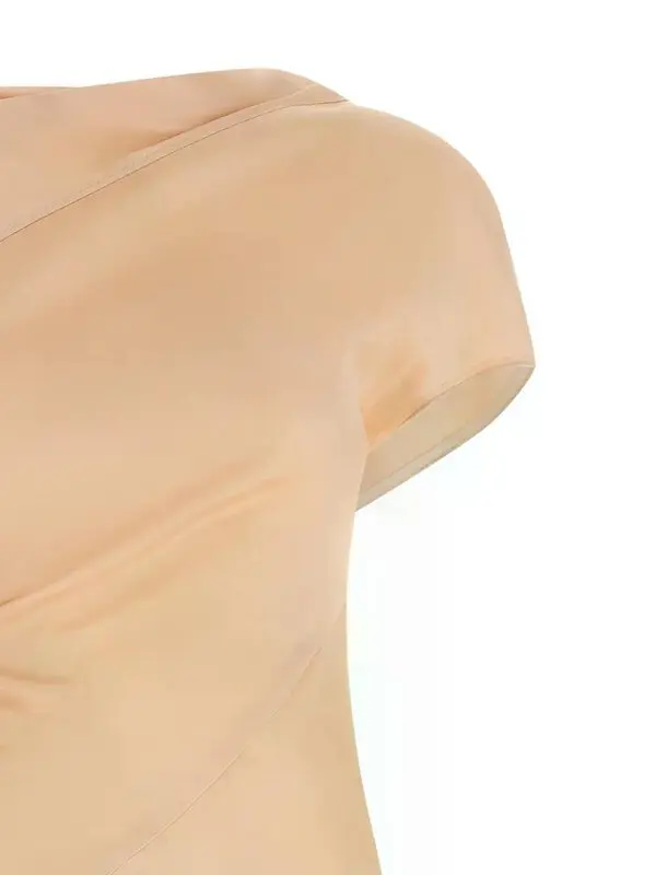 Victoria Beckham Twist-detail Asymmetric Dress - Neutrals