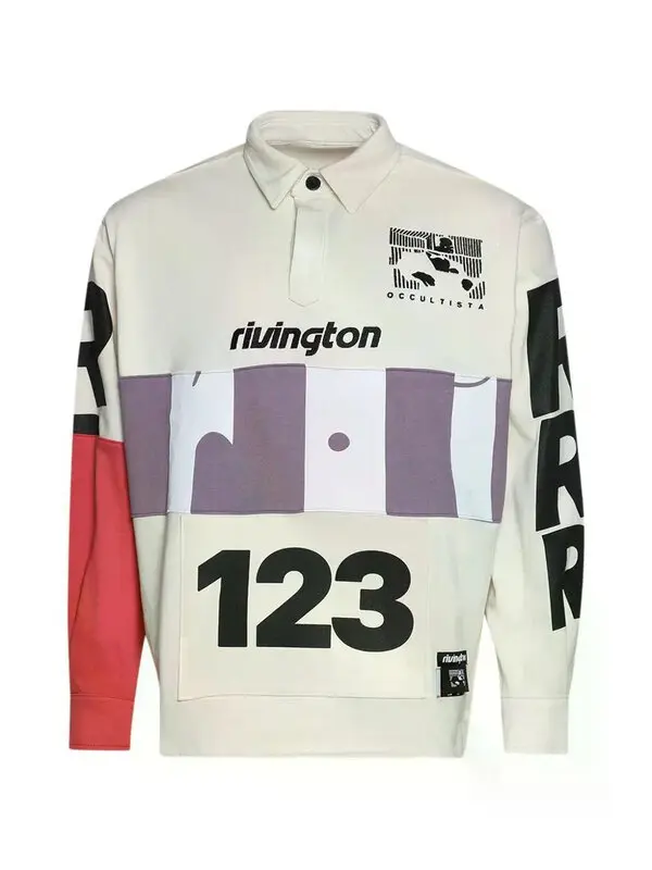 RIVINGTON ROI REBIS Apocrypha Rugby Long-sleeved Shirt - White