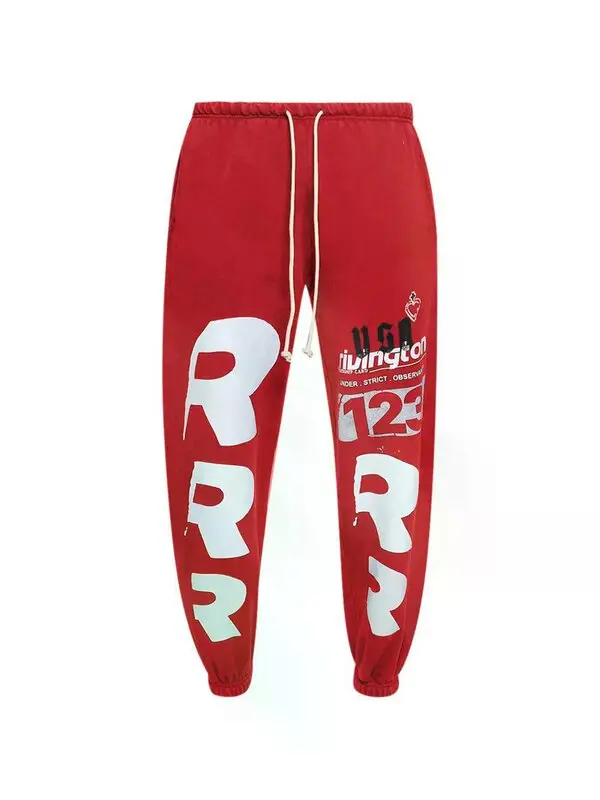 RIVINGTON ROI REBIS Membership Uso Enemy Graphic-print Trousers - Red