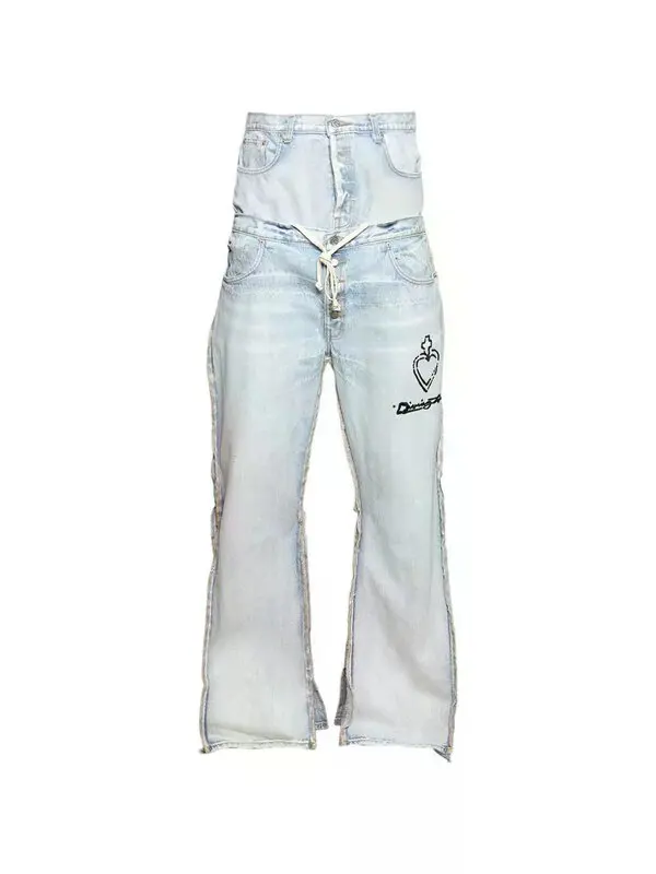 RIVINGTON ROI REBIS Ocultista He Rose 3 Double-waist Jeans - Blue