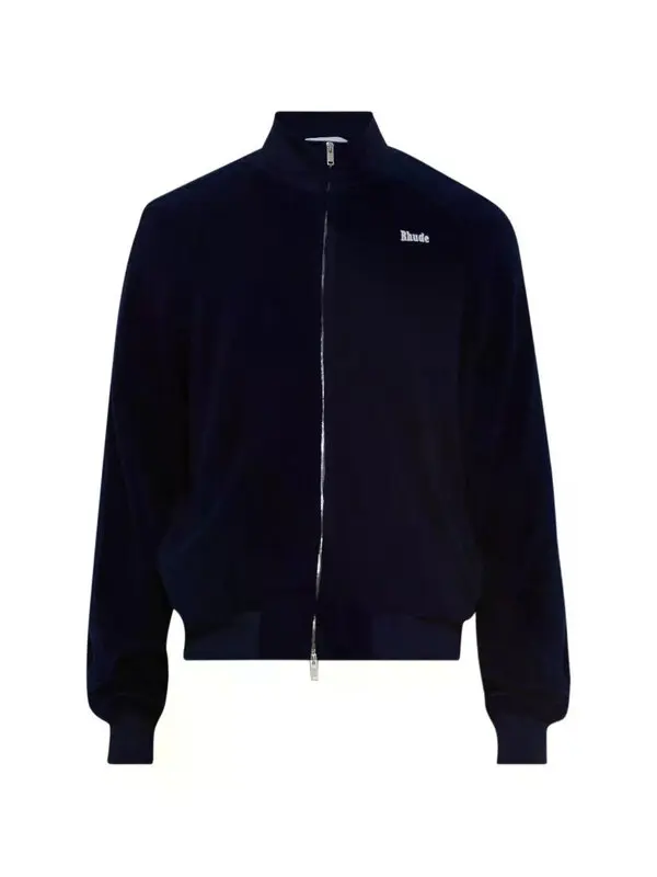 Rhude Hamptons Towel Full-zip Sweater - Blue