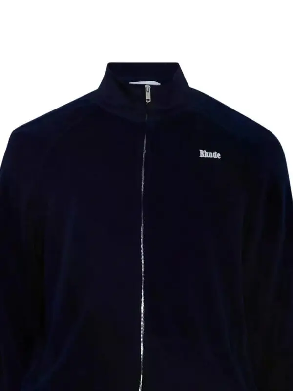 Rhude Hamptons Towel Full-zip Sweater - Blue