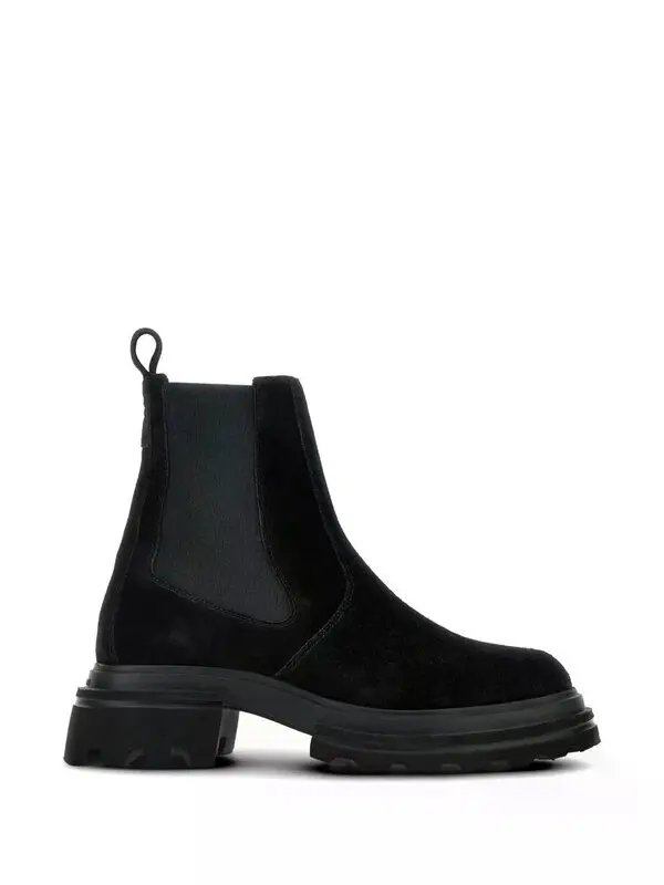 Hogan Suede Ankle Boots - Black