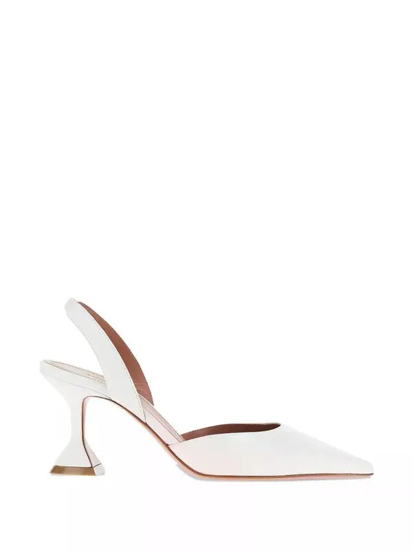 Amina Muaddi Holli Slingback Pumps - White