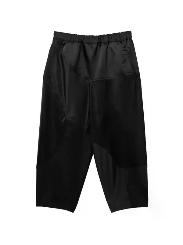 Comme Des Garçons Panelled Cropped Trousers - Black