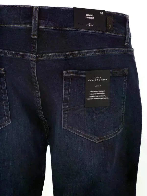 7 For All Mankind Tapered Five-pocket Jeans