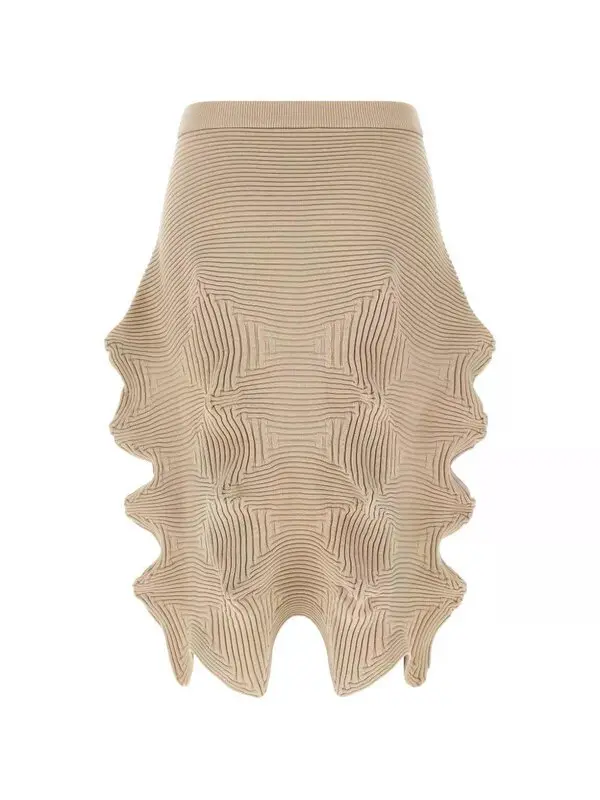 Issey Miyake Linkage Asymmetrical Skirt - Neutrals