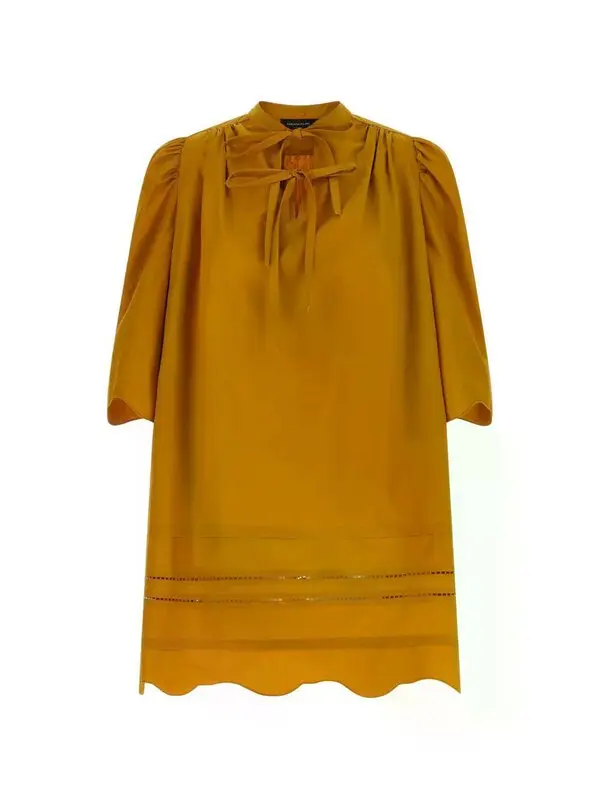 Fabiana Filippi Mini Dress With Puff Sleeves - Yellow