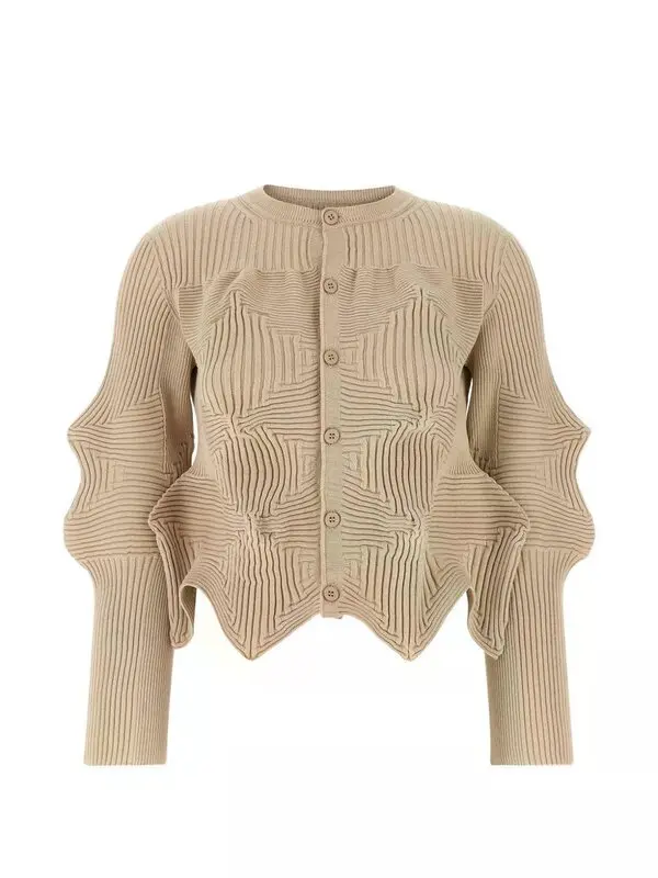 Issey Miyake Linkage Asymmetrical Cardigan - Neutrals