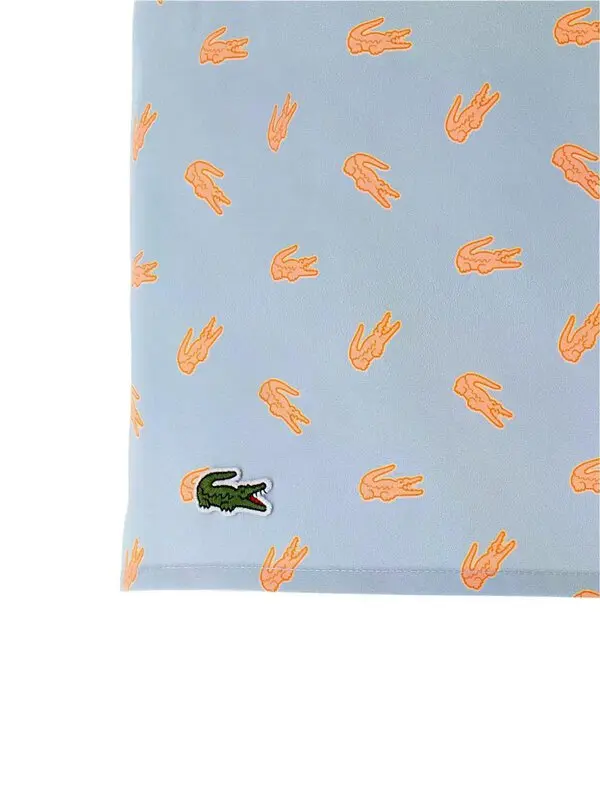 Lacoste Crocodile-print Swim Shorts - Blue