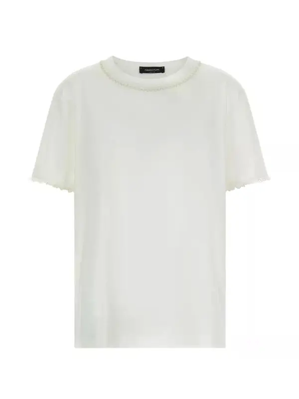 Fabiana Filippi Embroidery Crew-neck T-shirt - White