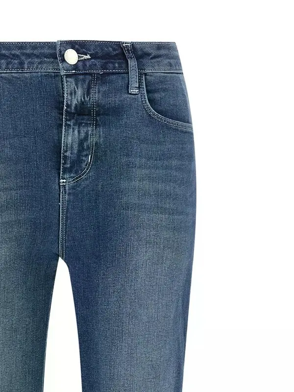 L'Agence Flared Stone-washed Jeans