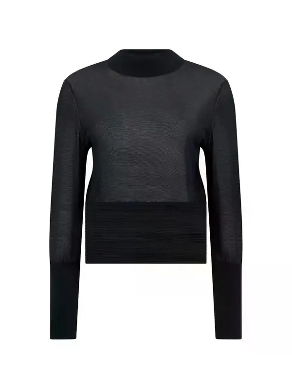 FRAME The Sleek Knitted Cotton Sweater - Black