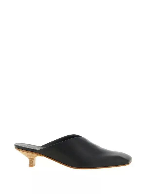 Vicini Lavenue Leather Mules - Black