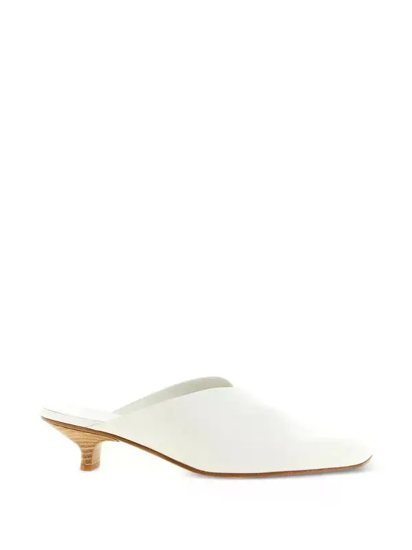 Vicini Lavenue Leather Mules - White