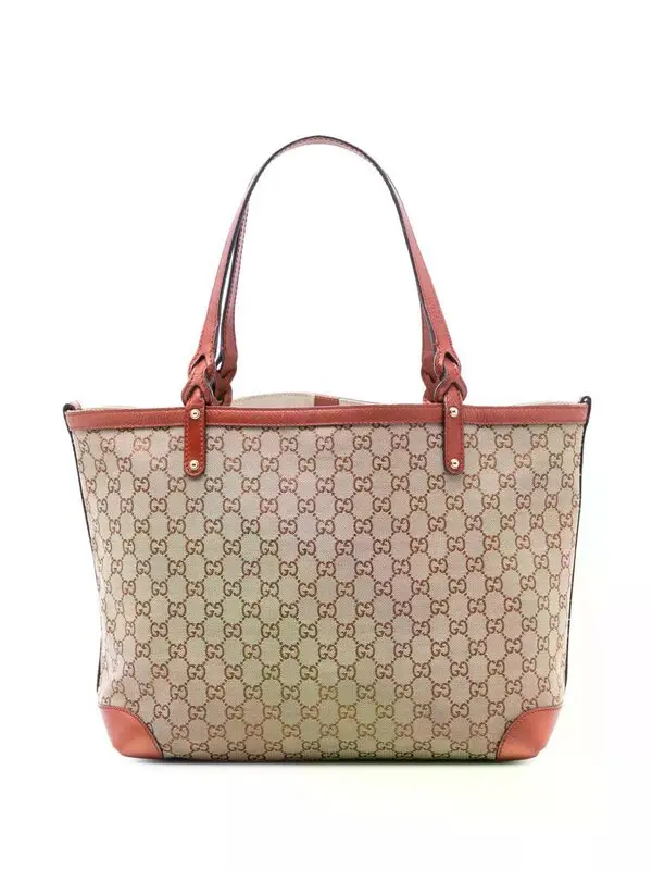 Gucci Medium Gg Canvas Craft Tote Bag