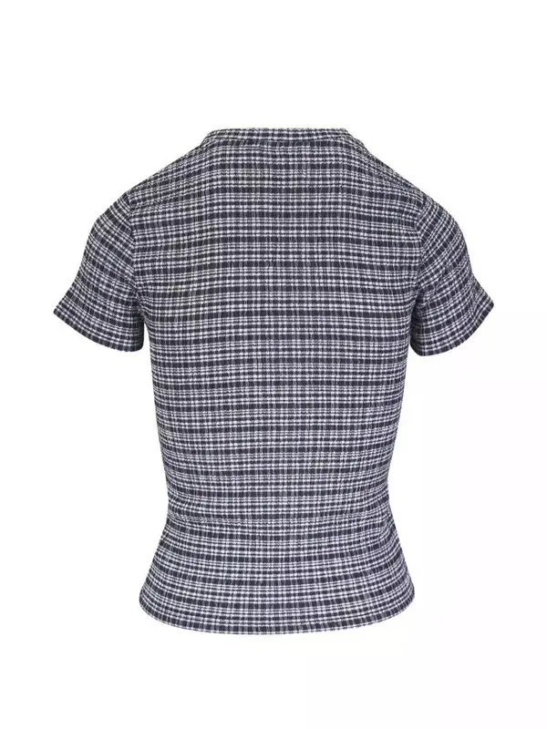 Vince Check Knit Top
