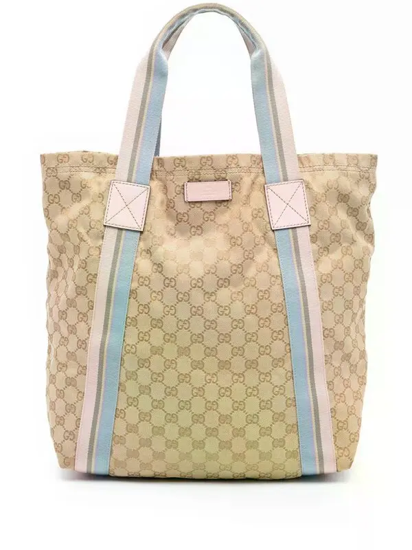Gucci Gg Canvas Web Tote Bag - Neutrals
