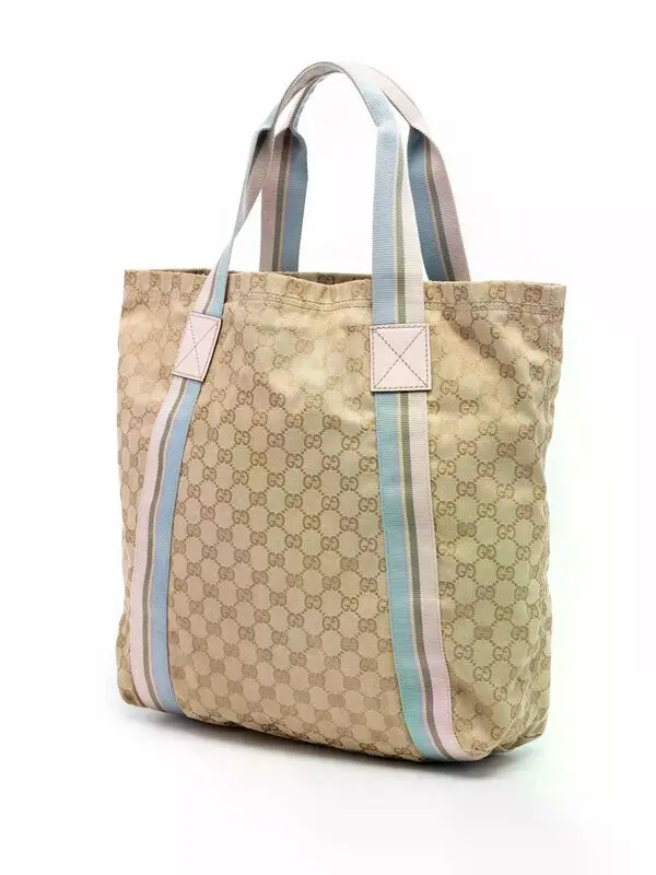 Gucci Gg Canvas Web Tote Bag - Neutrals
