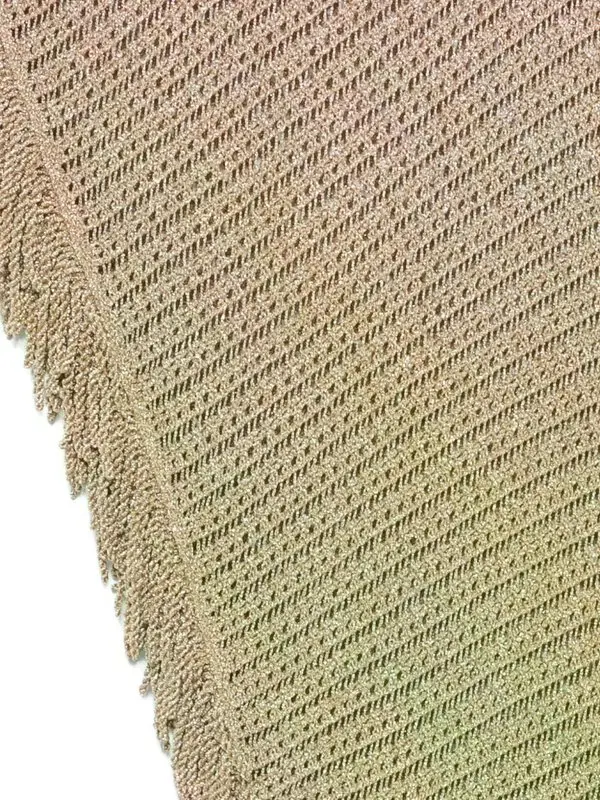 SIMONA CORSELLINI Metallic-effect Open-knit Scarf