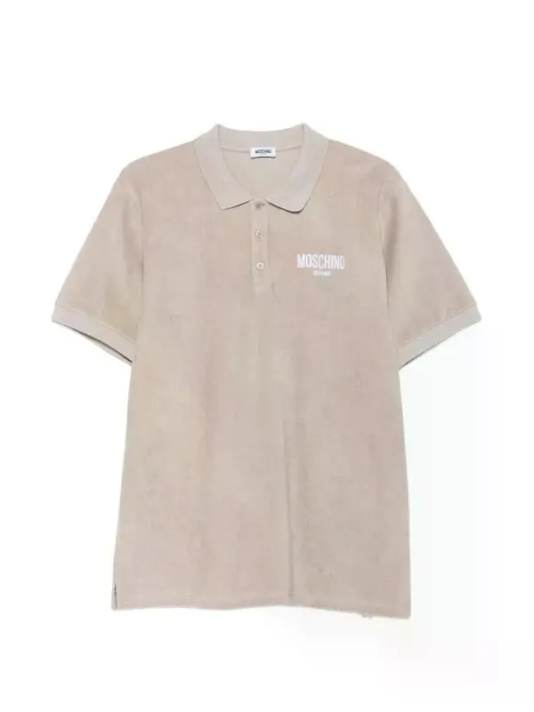 Moschino Buttoned Polo Shirt - Neutrals