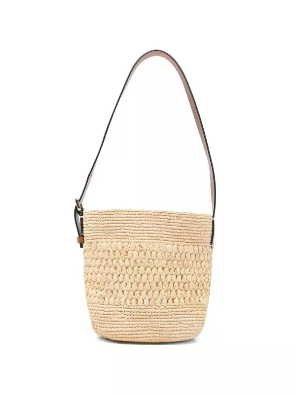 Manebí Woven Raffia Shoulder Bag - Neutrals