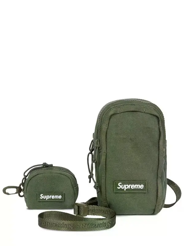 Supreme Logo-patch Messenger Bag - Green